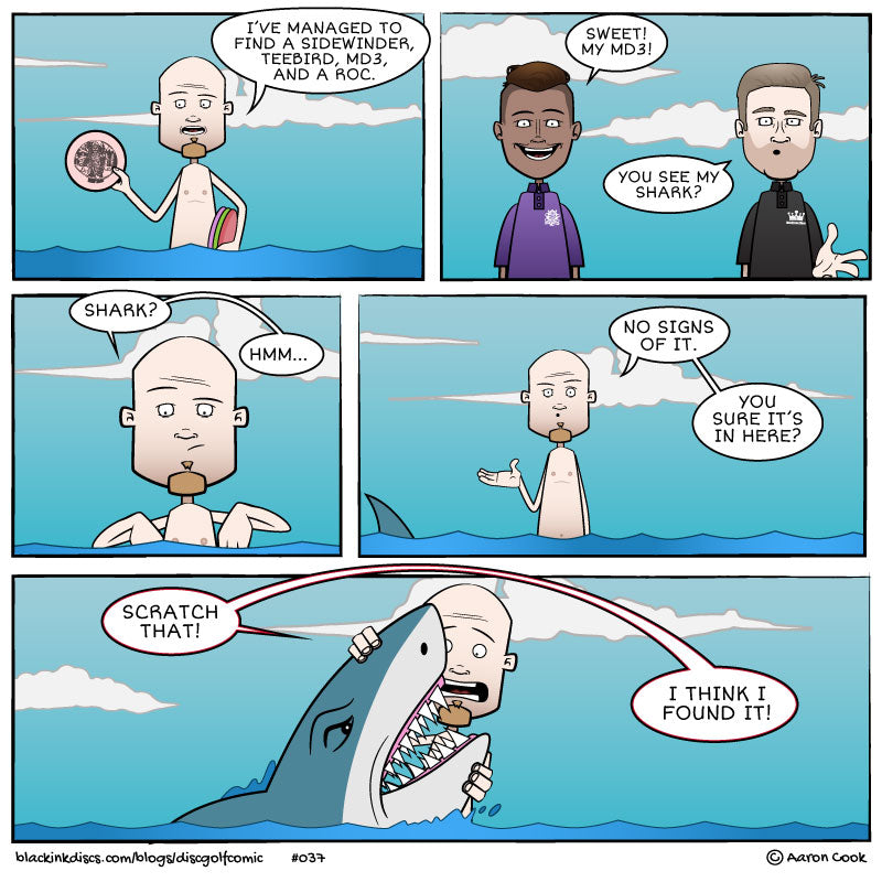 The Disc Golf Comic - Fishing Out Discs– Black Ink Discs