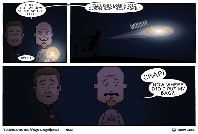 Disc Golf Comic - A Light in the Dark– Black Ink Discs