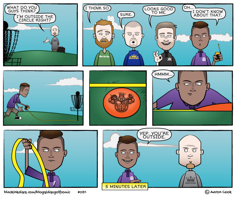 Disc Golf Comic - Outside the Circle– Black Ink Discs