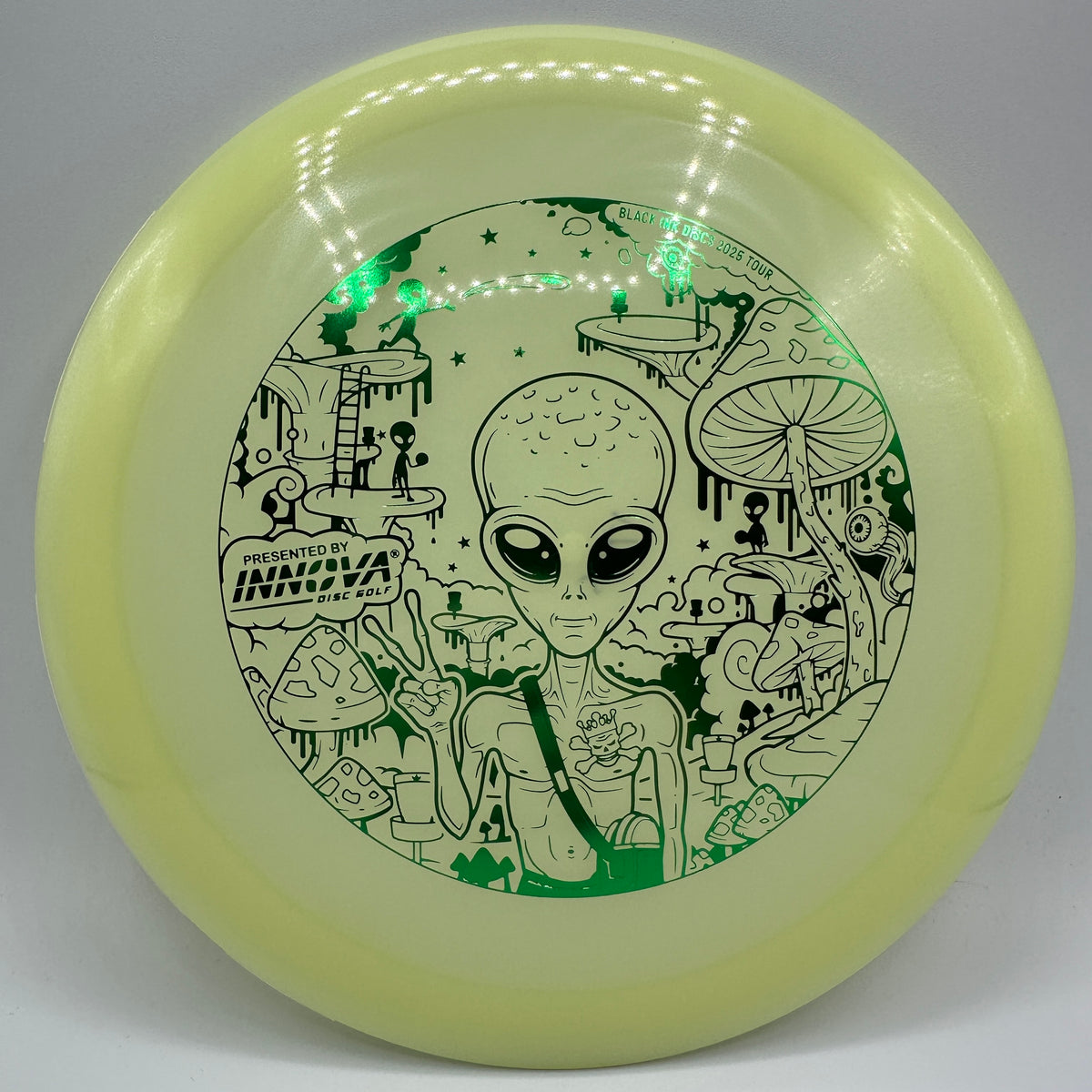 Valkyrie (Proto Glow) (2025 Tour Stamp)– Black Ink Discs
